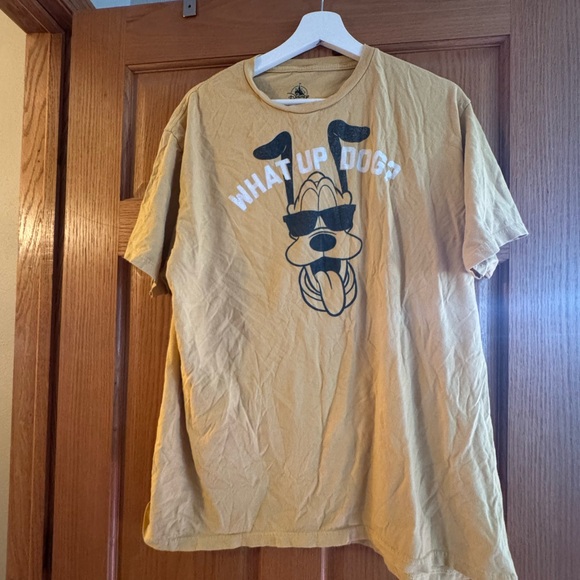 Disney | Tops | Disney Yellow What Up Dog Tshirt | Poshmark